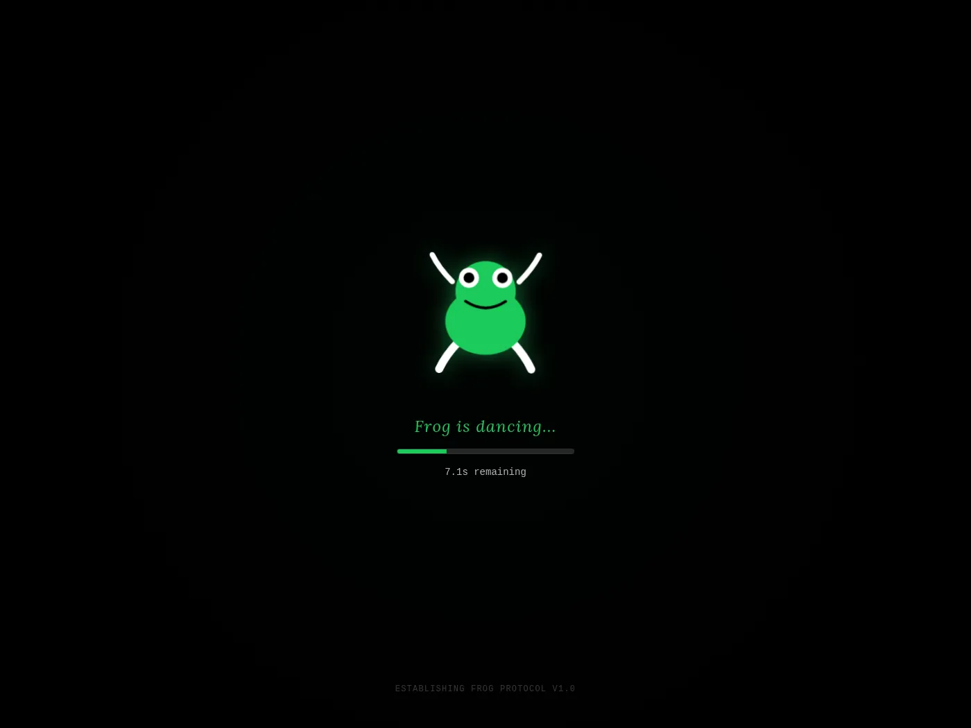 Dancing Frog Waitscreen
