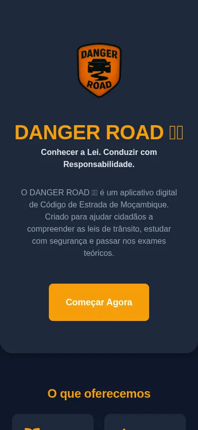 Danger Road App