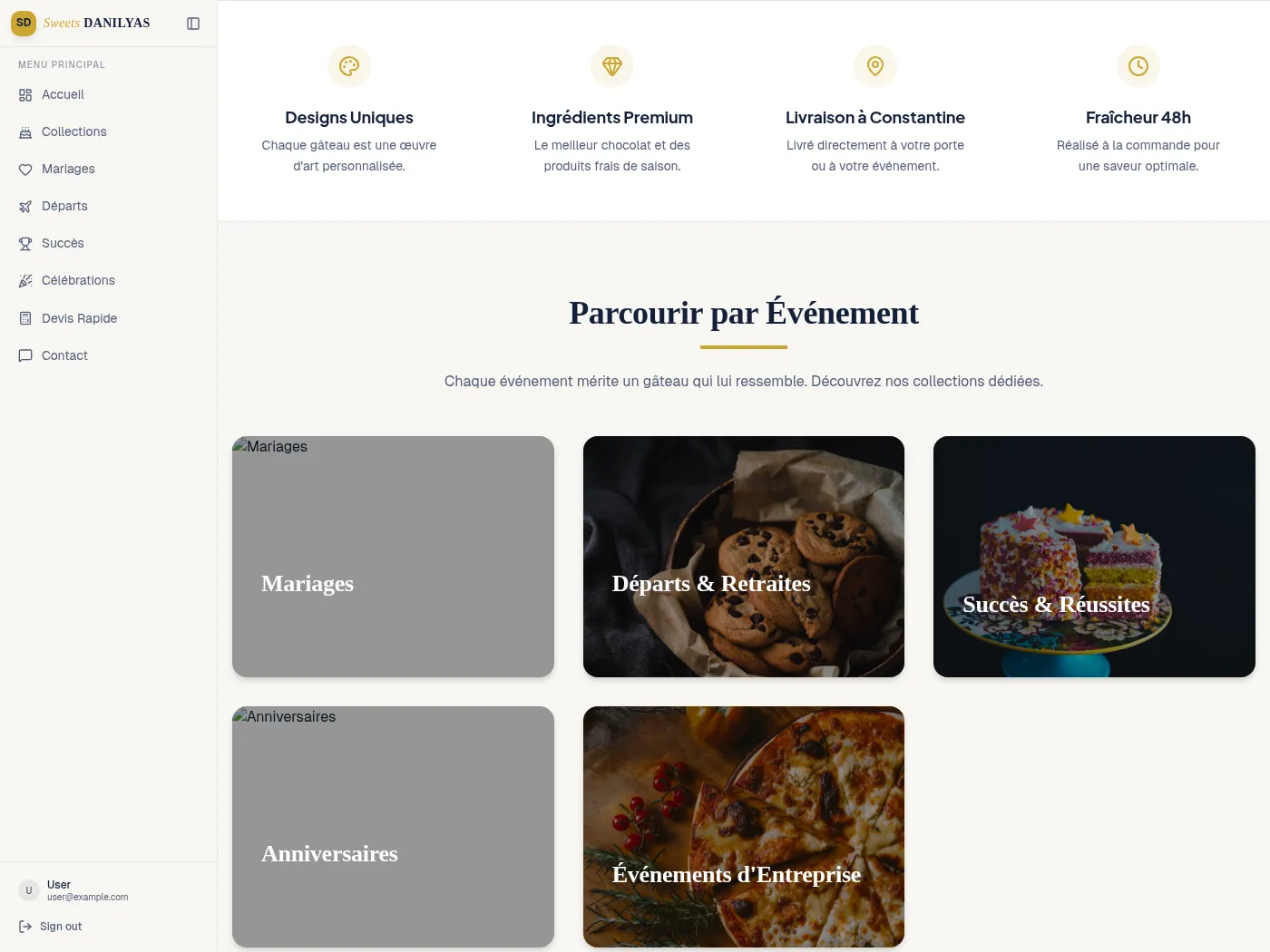 Sweets Danilyas Web Experience