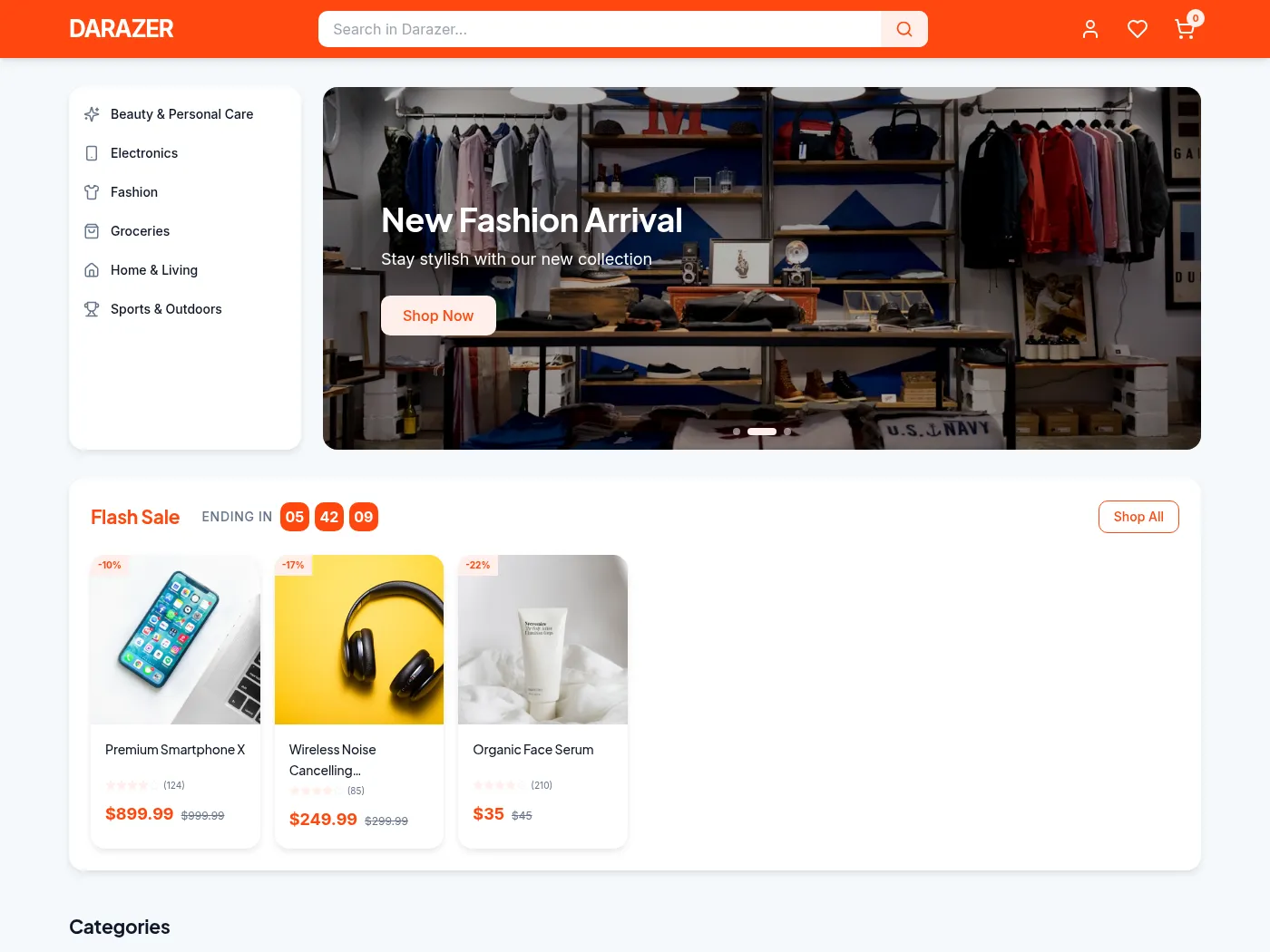 Darazer E-Commerce Hub