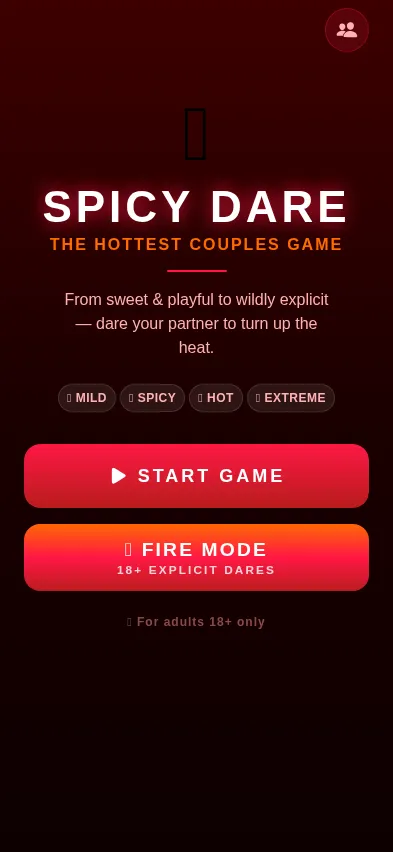 Spicy Dare Couple Game
