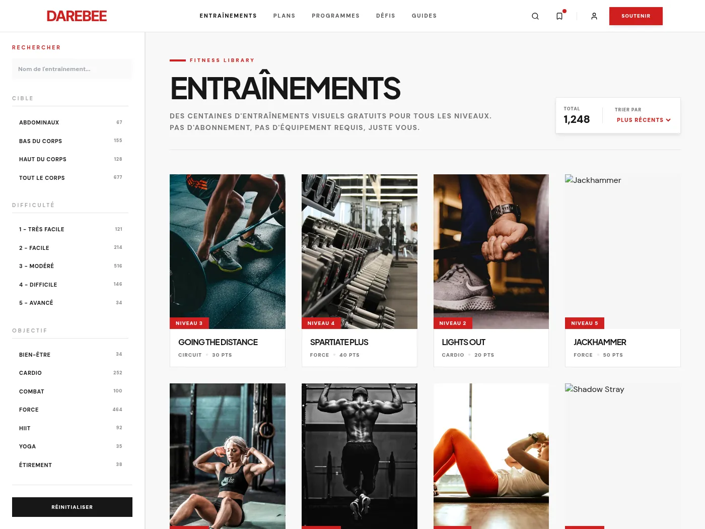 Darebee Fitness Clone