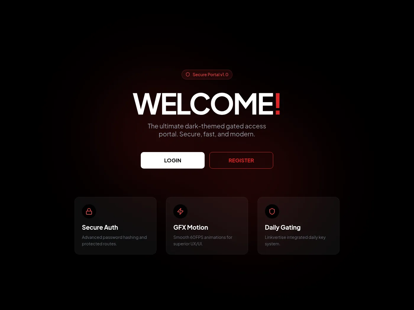 Minimal Dark Auth Site