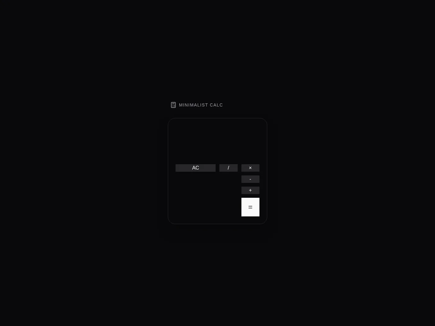 Dark Mode Calculator