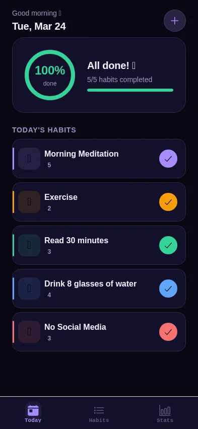Dark Habit Tracker