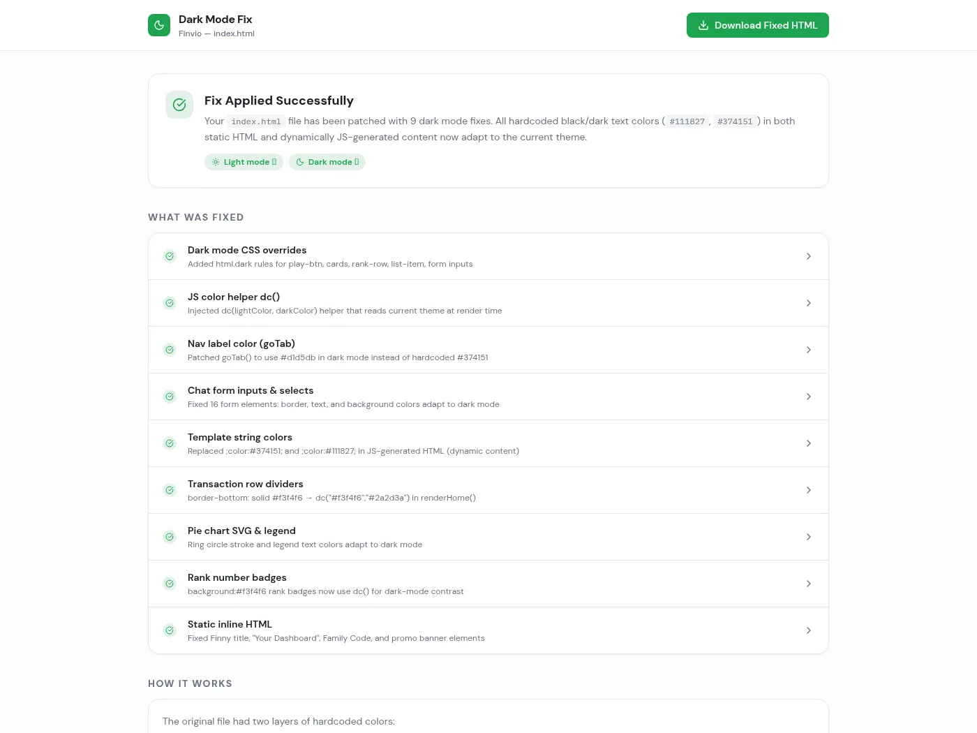 Dark Mode Text Fixer
