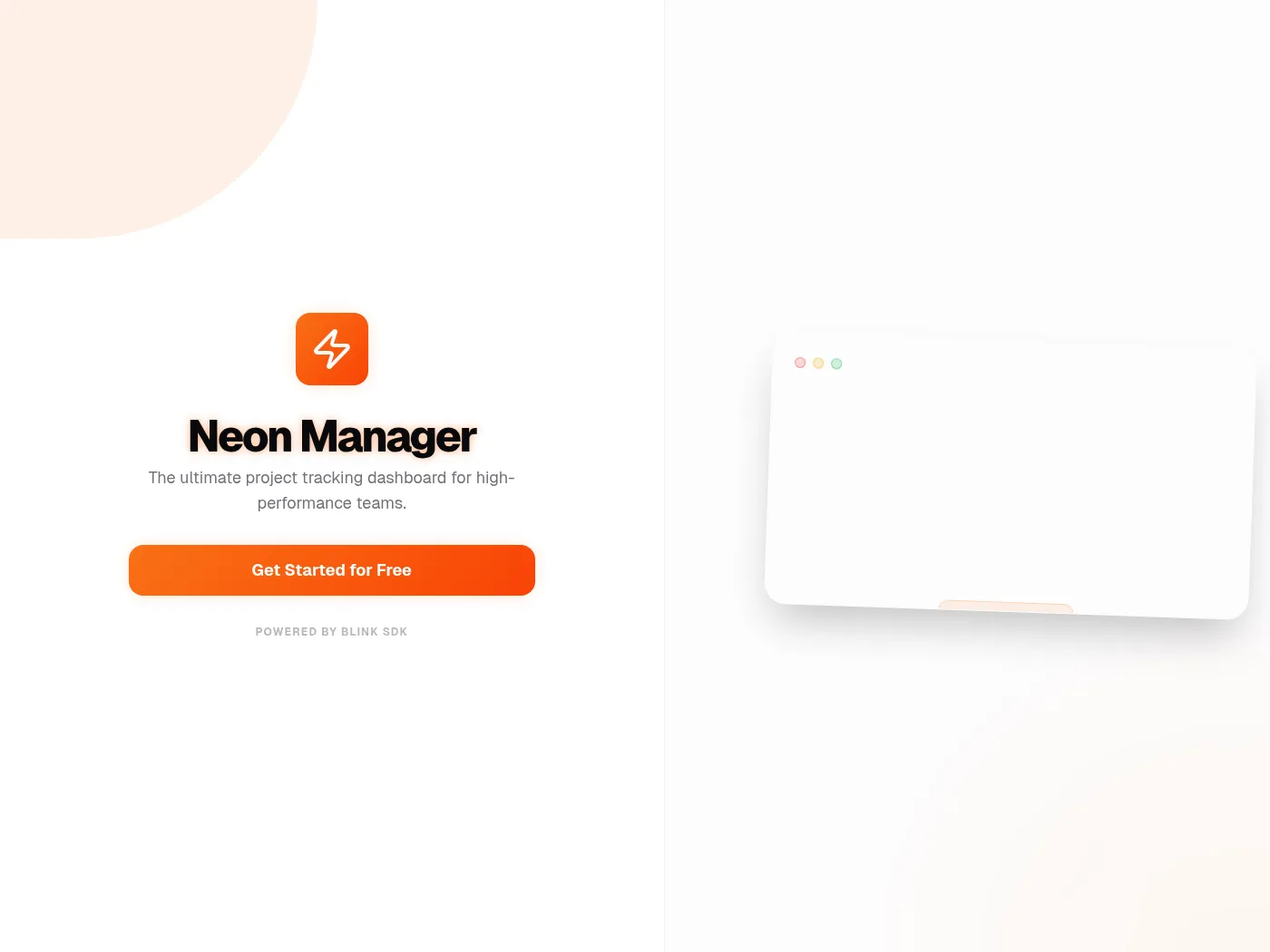 Neon Manager Dashboard