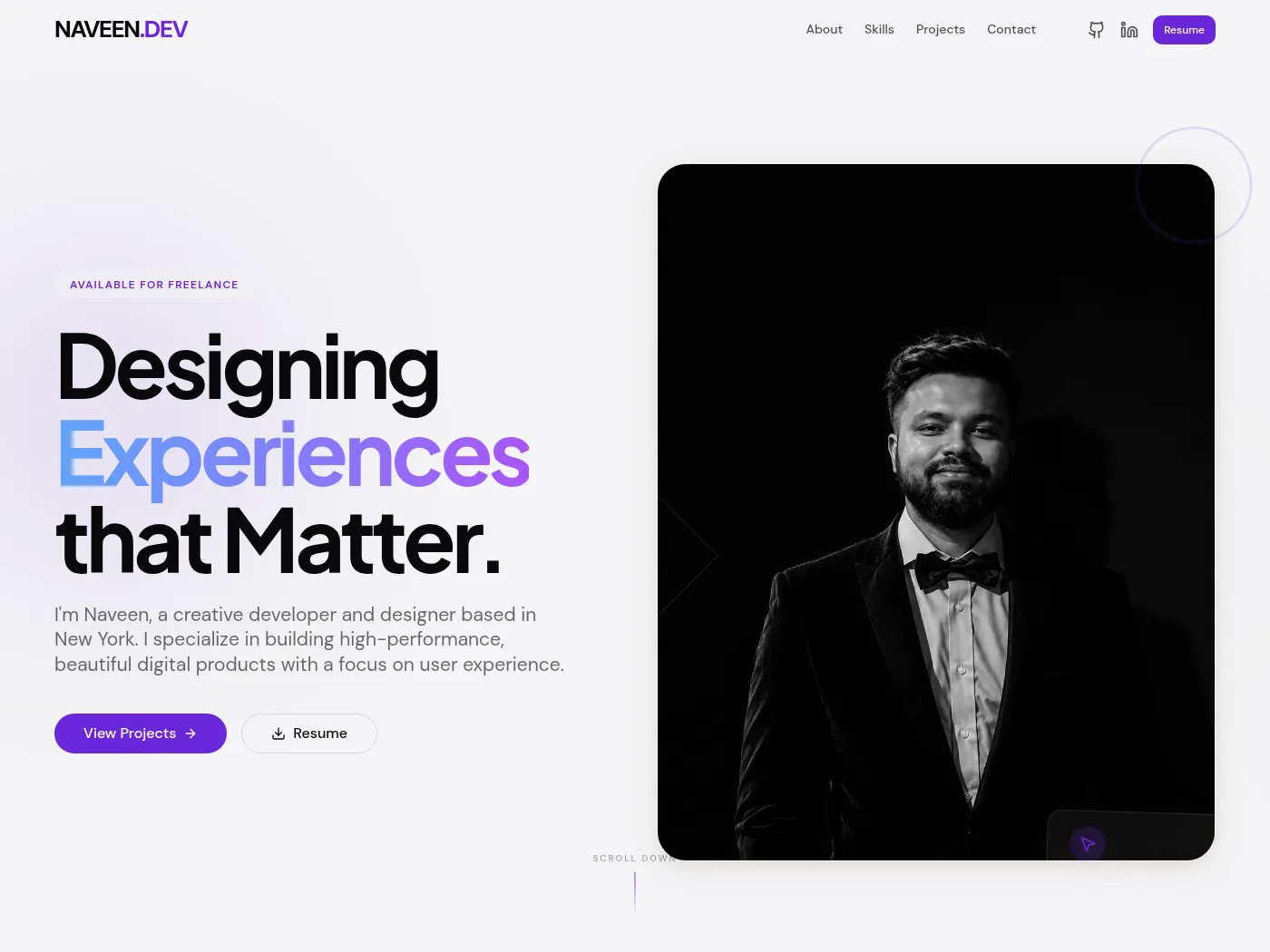 Dark Student Portfolio