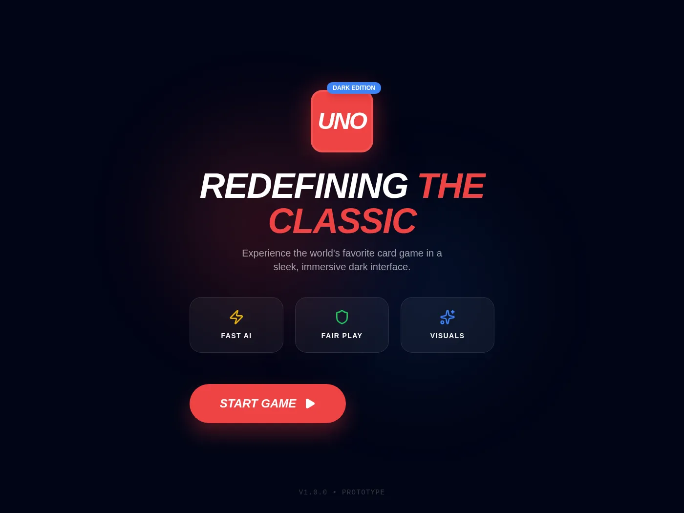 Dark Uno Game