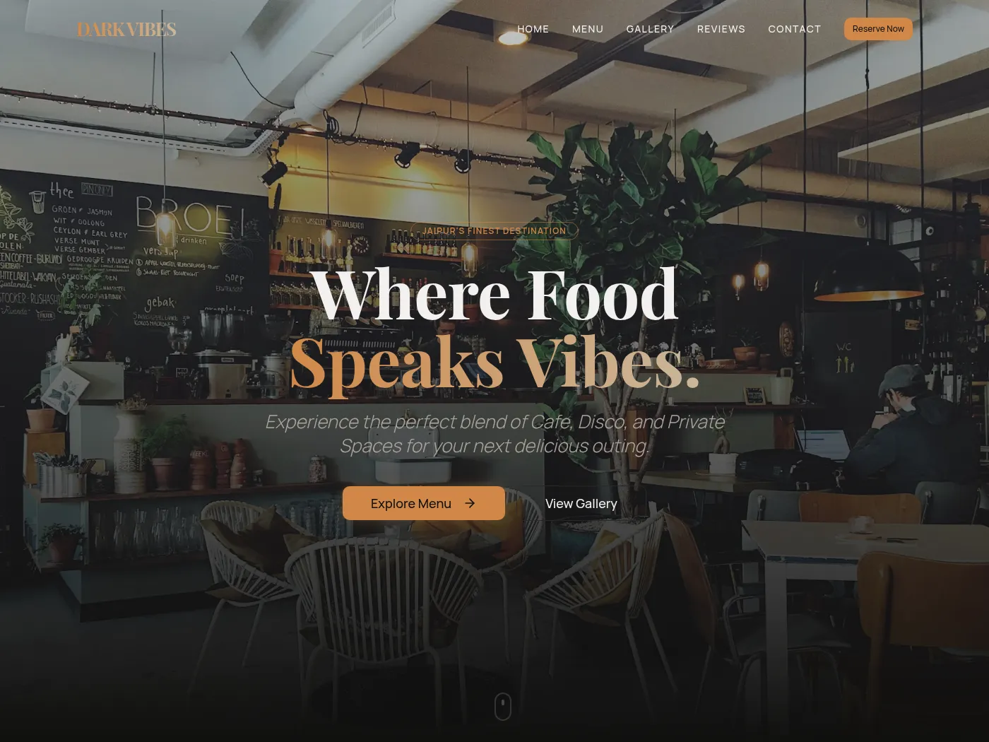 Dark Vibes Cafe Hub