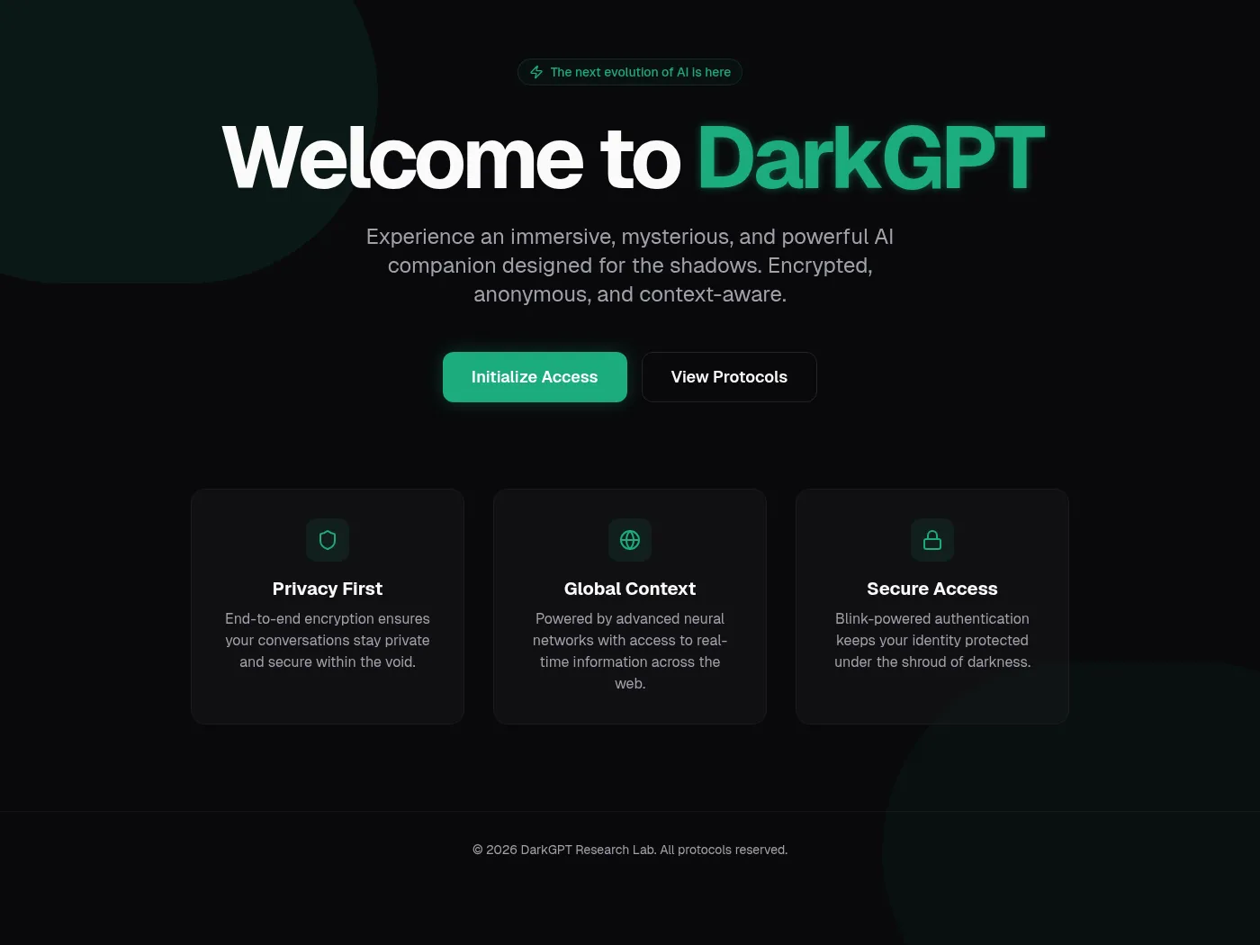 DarkGPT AI Chatbot