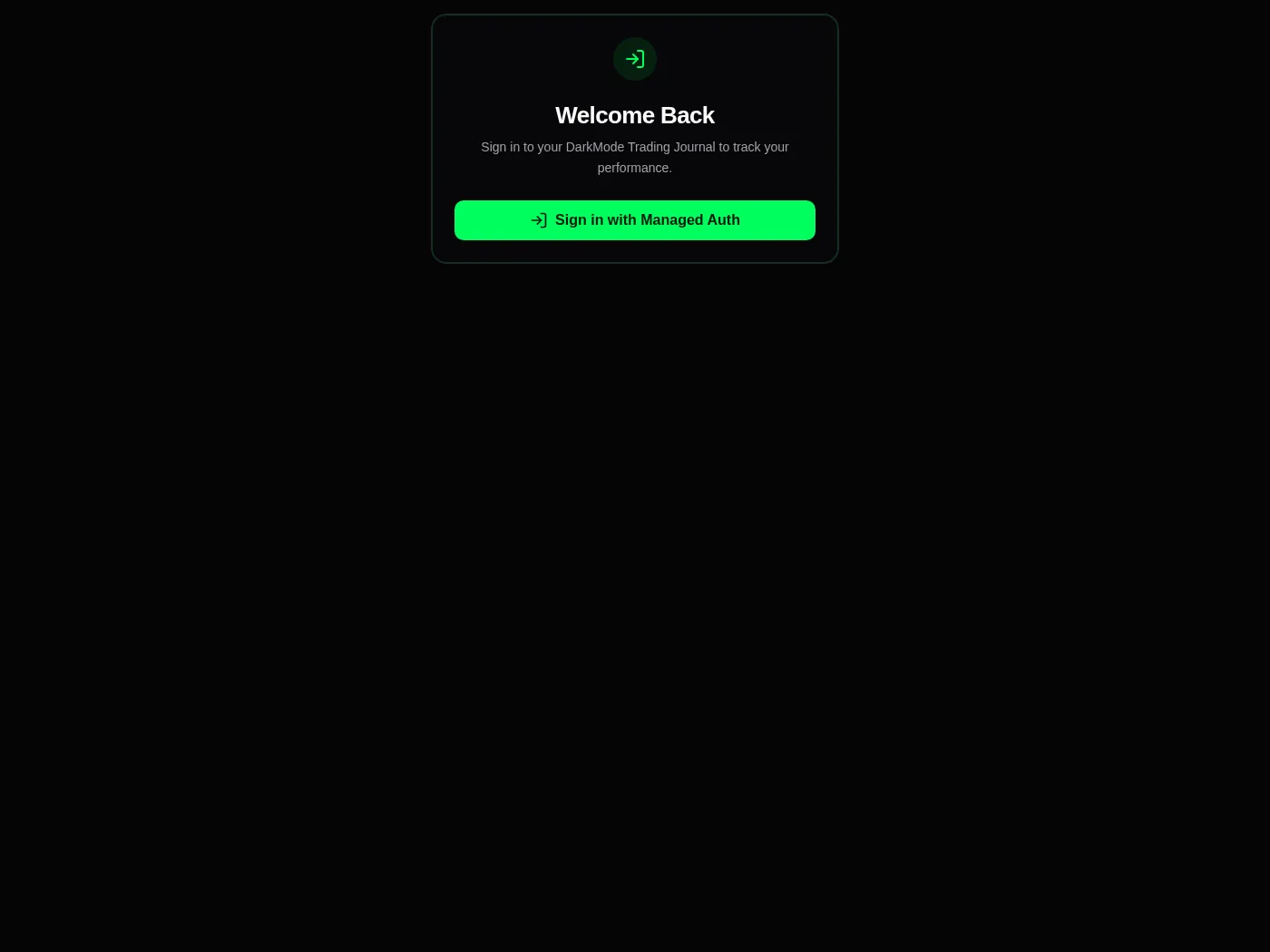 DarkMode Trading Journal