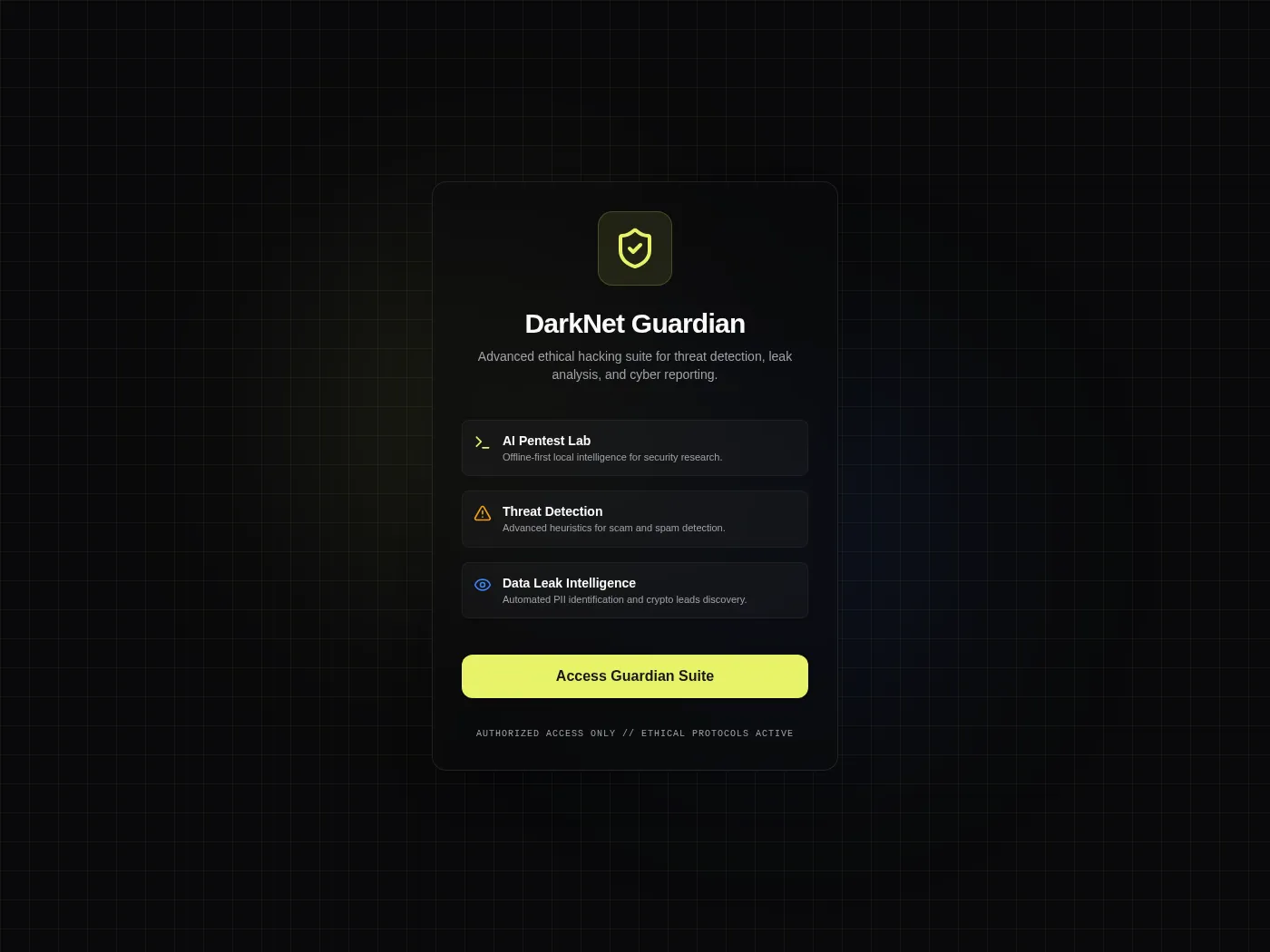 DarkNet Guardian Suite