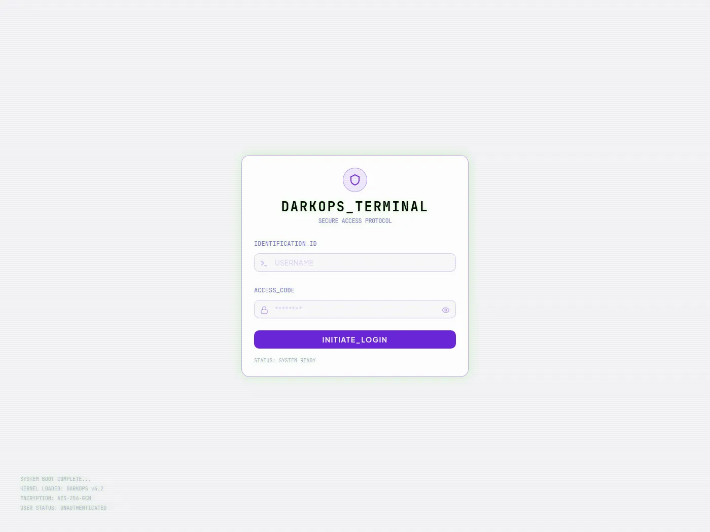 DarkOps Admin Dashboard