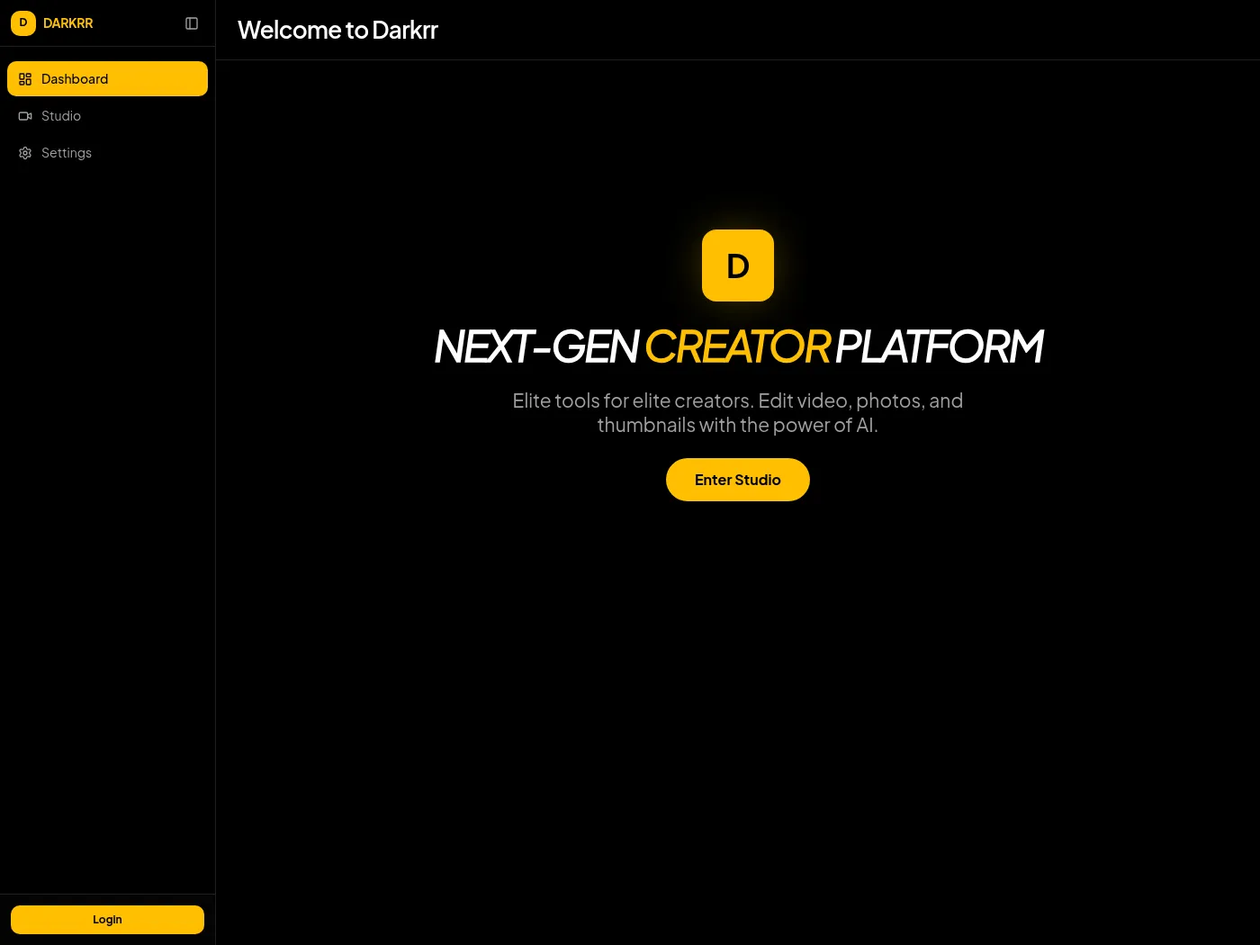Darkrr Creator Studio