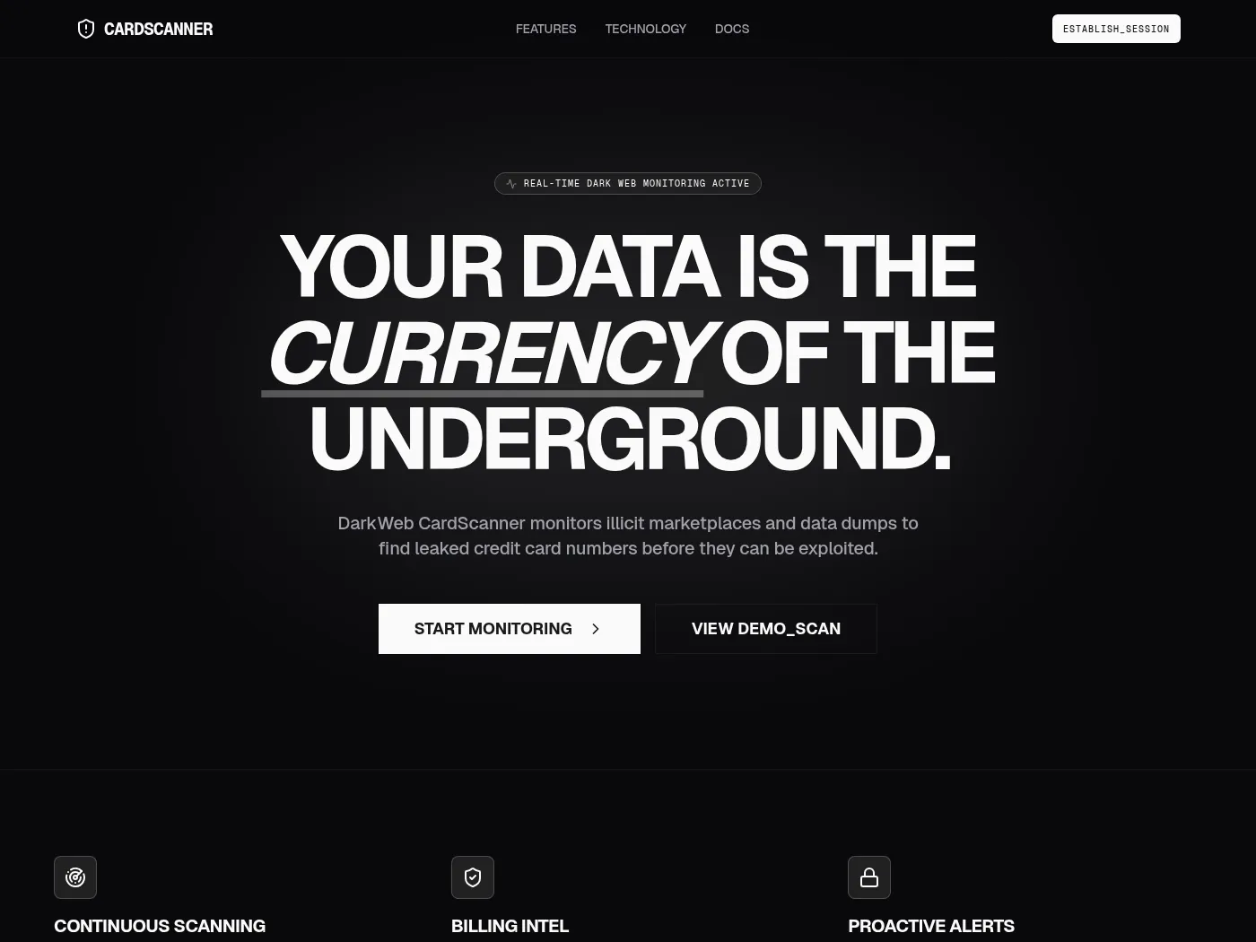 DarkWeb CardScanner