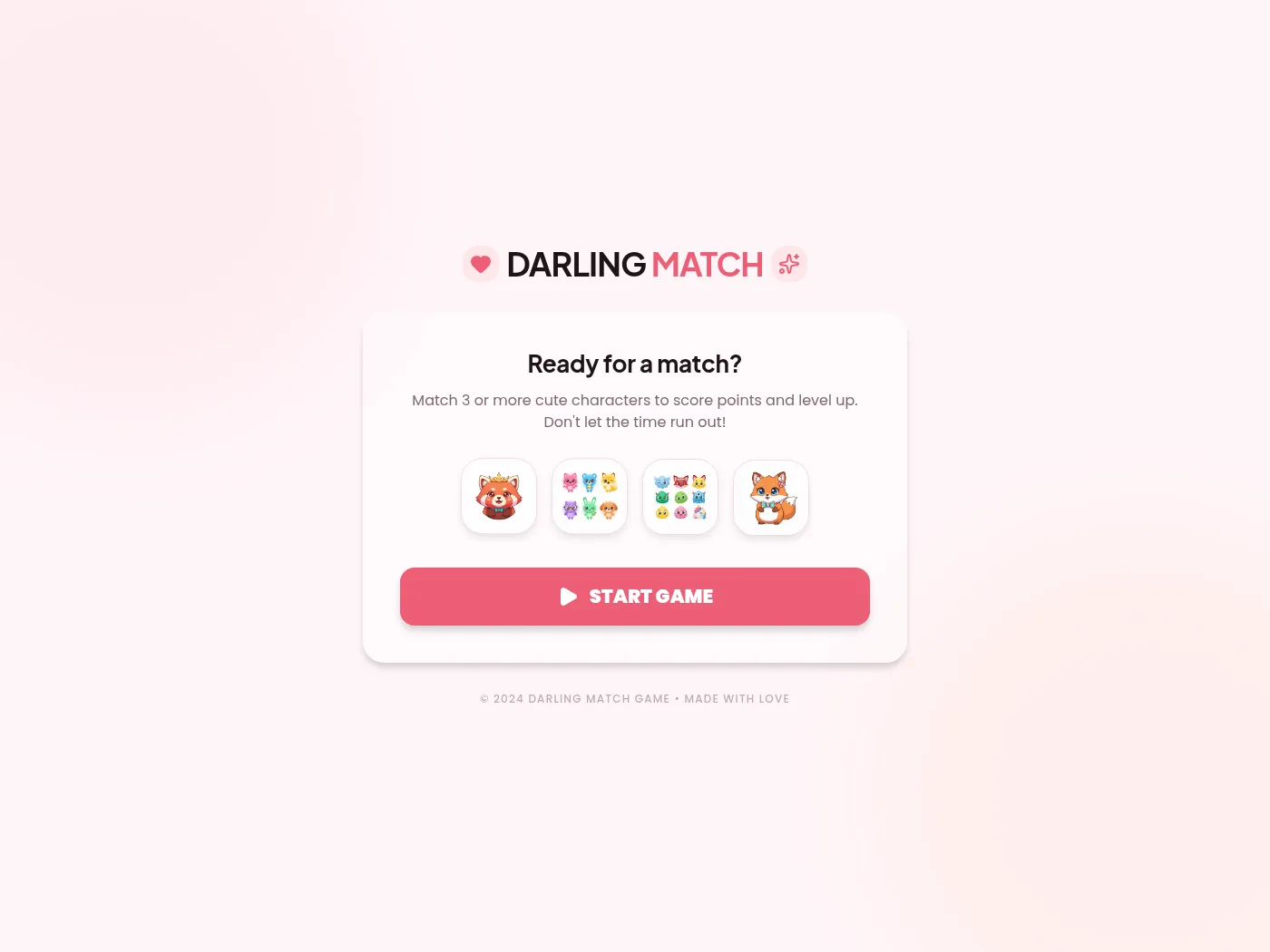 Darling Match Game