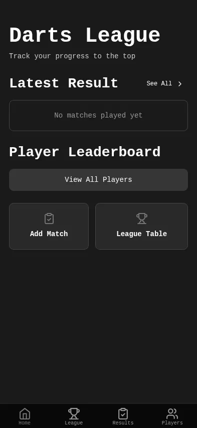 Darts League Tracker