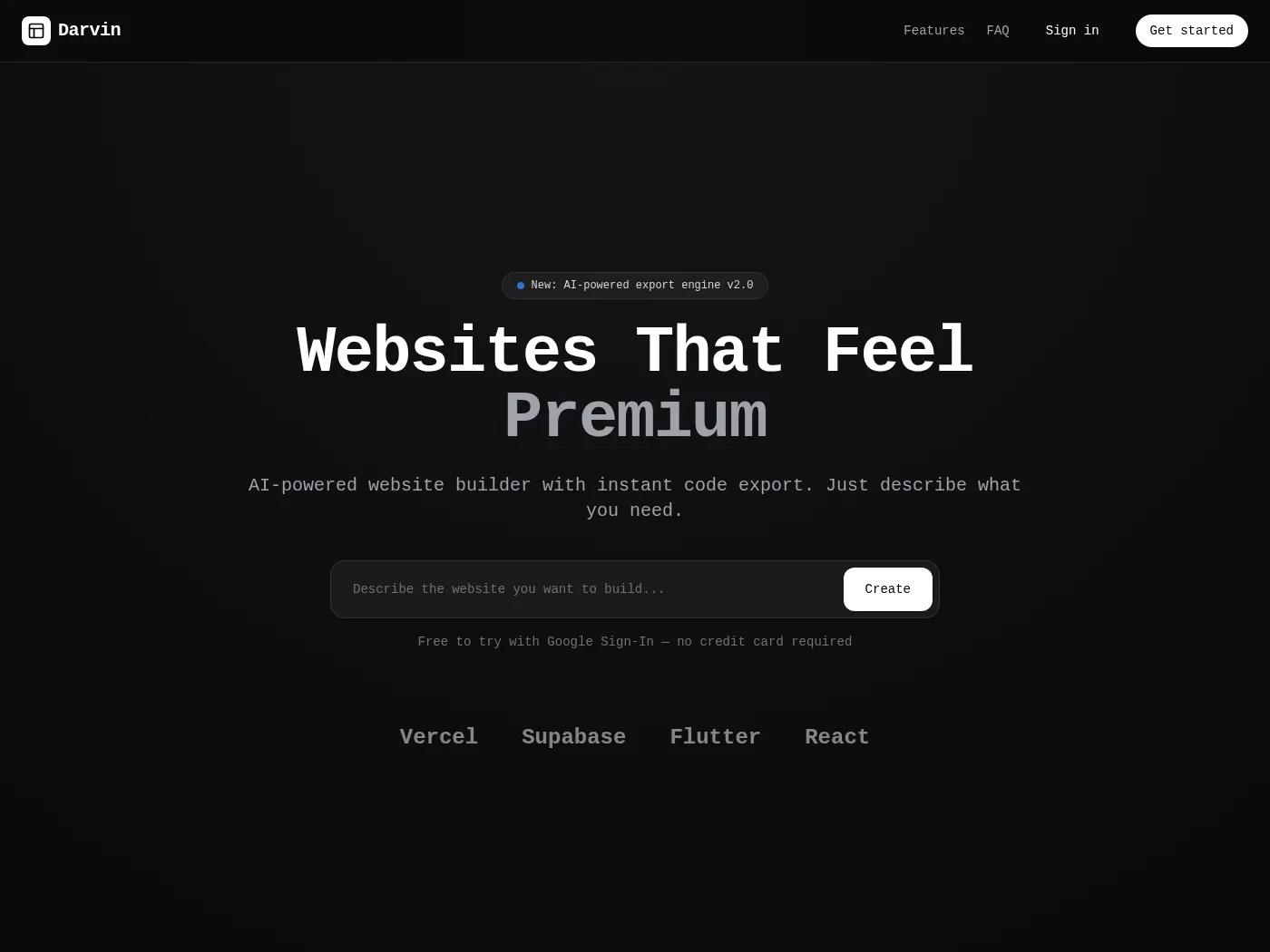 Darvin Clone Web Builder