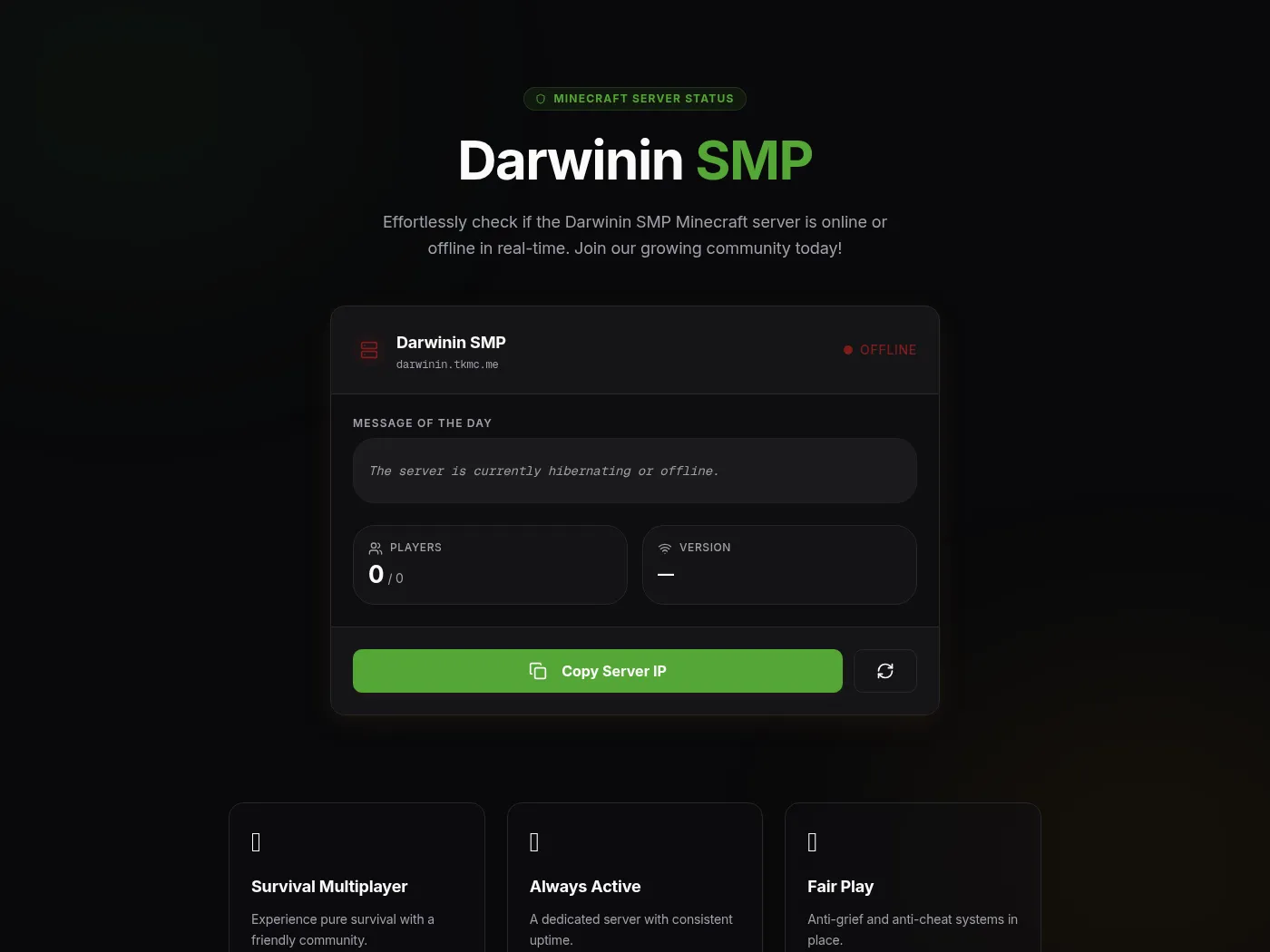 Darwinin SMP Status