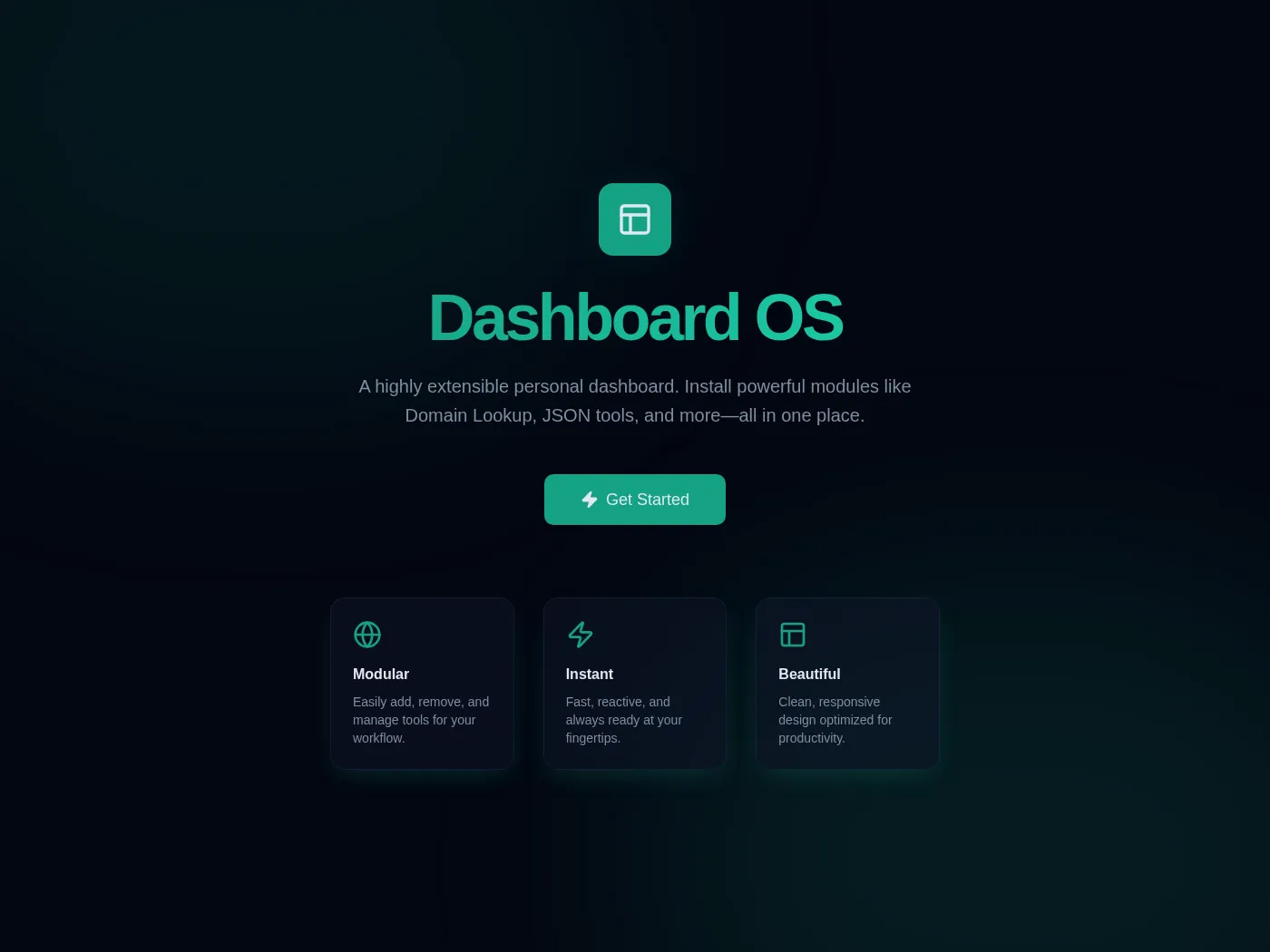 Modular Dashboard OS