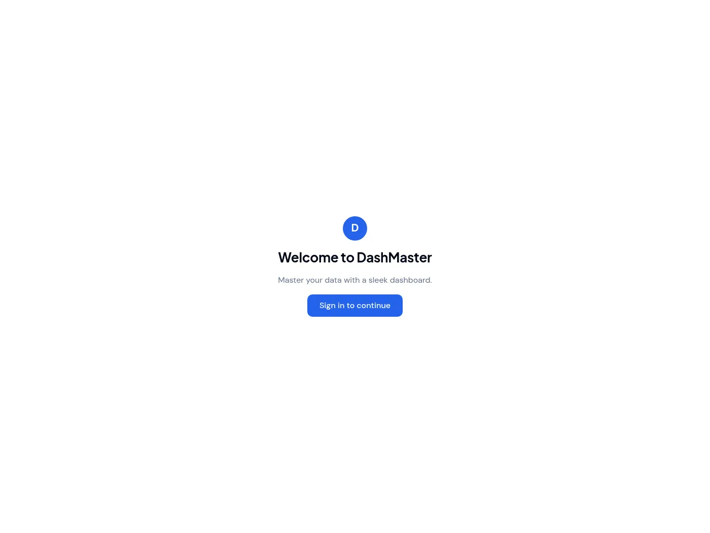 DashMaster Dashboard