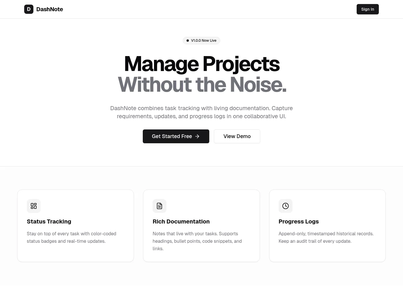DashNote Manager