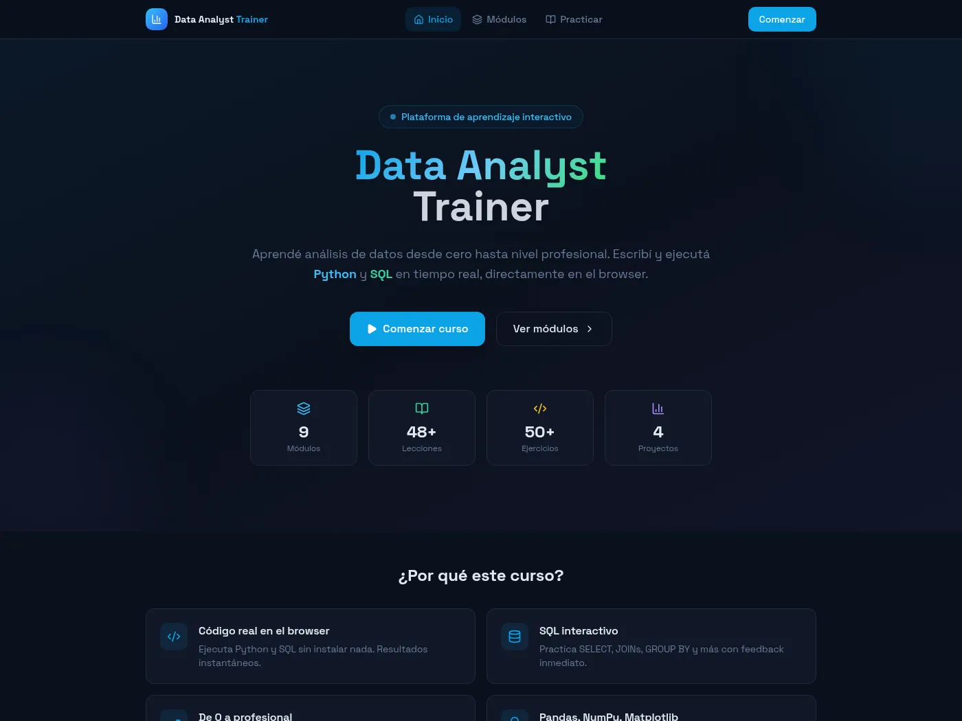 Data Analyst Trainer