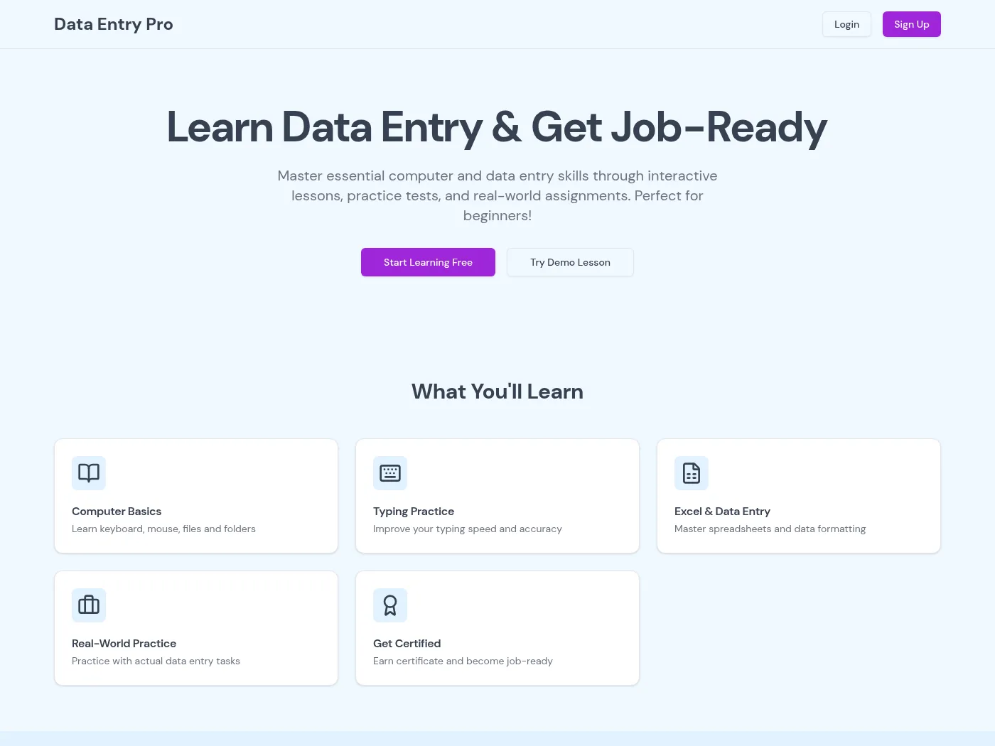 Data Entry Pro LMS