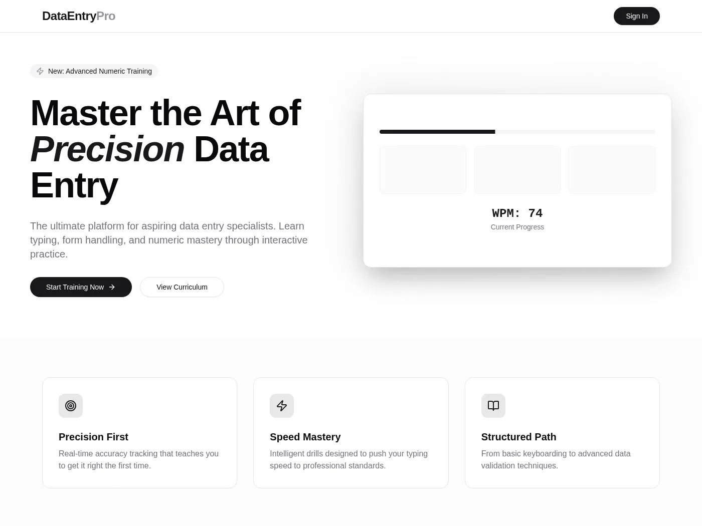 Data Entry EduSite