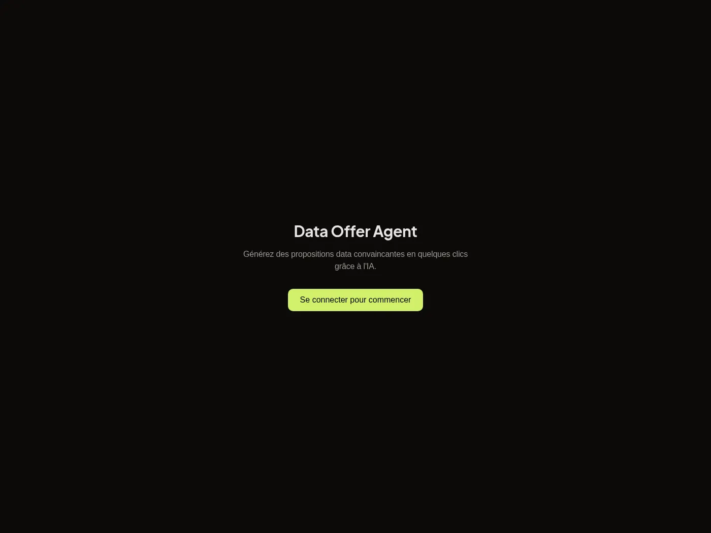Data Offer Agent