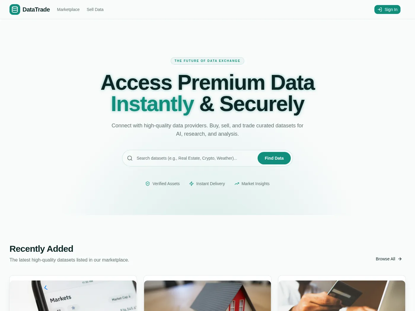 DataTrade Hub