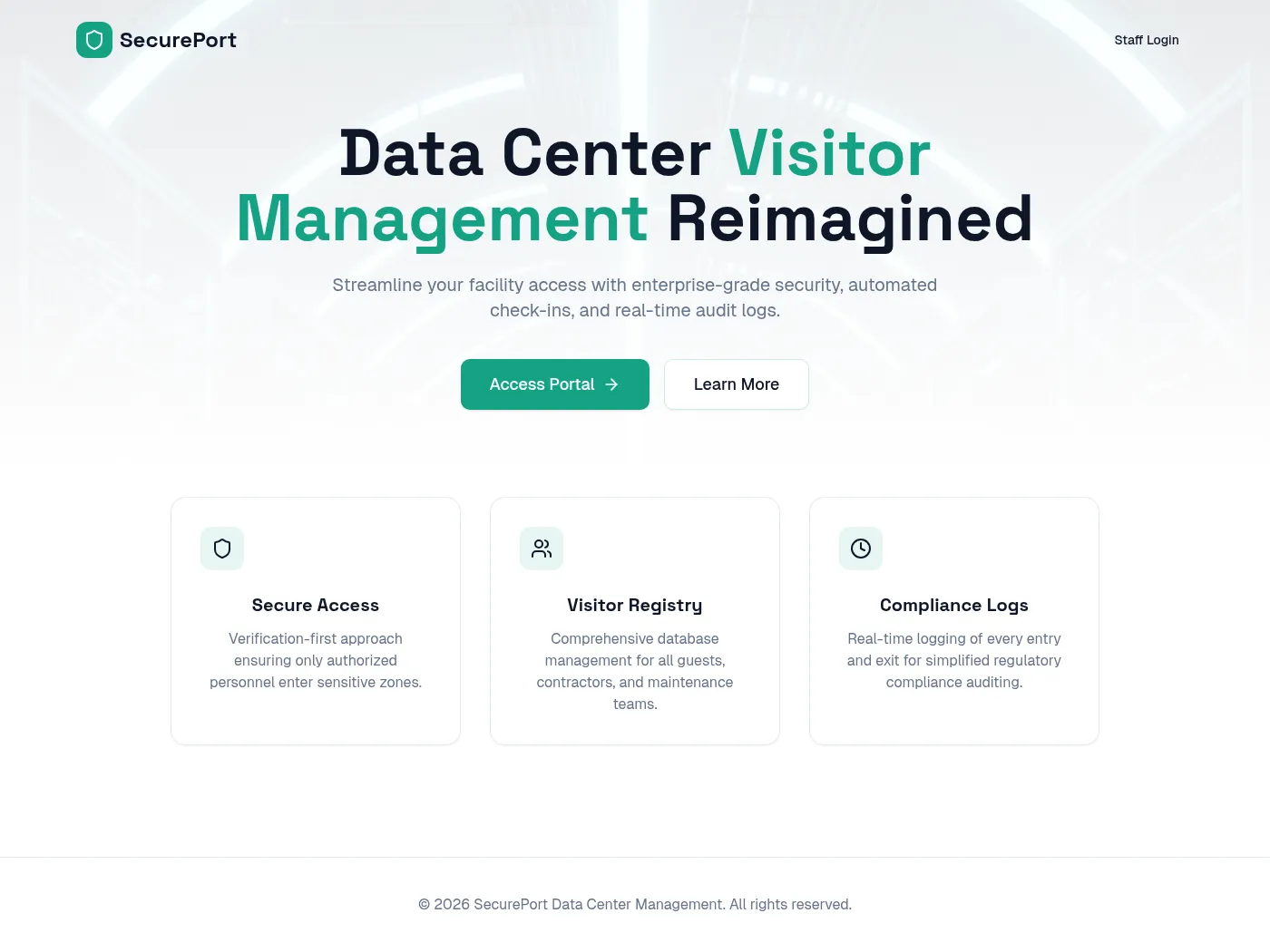 DataCenter Visitor Portal