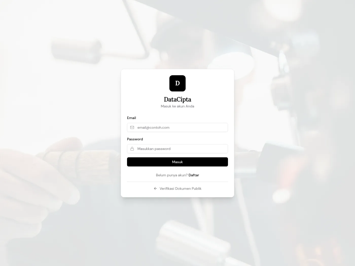 DataCipta Blockchain Dashboard