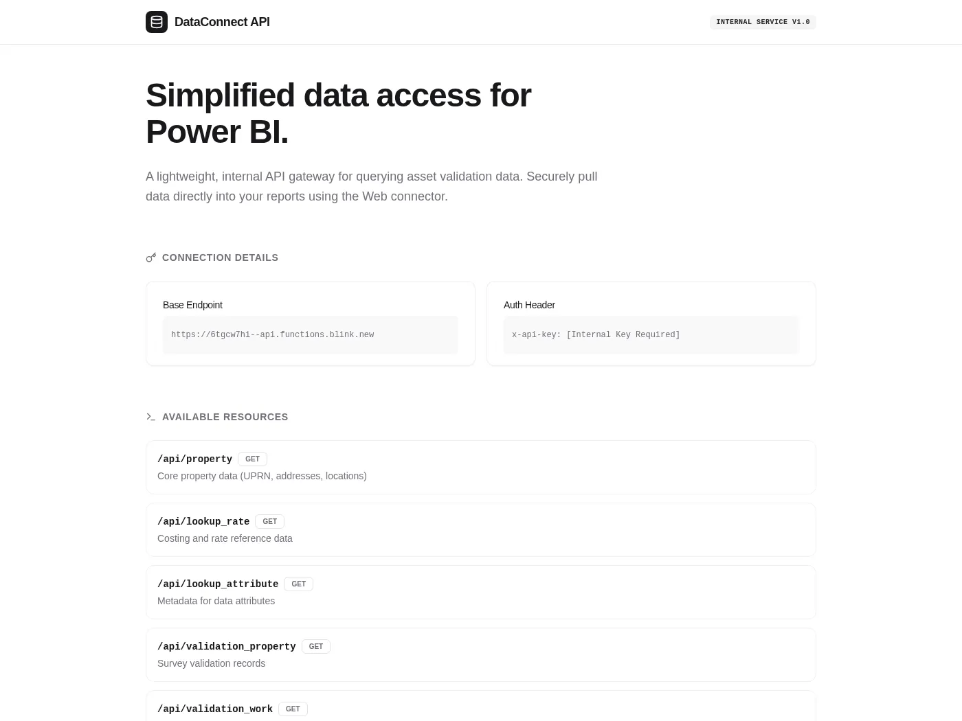 DataConnect API