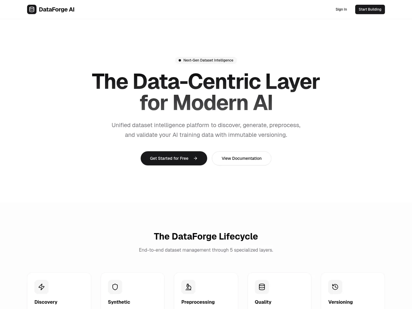 DataForge AI Platform