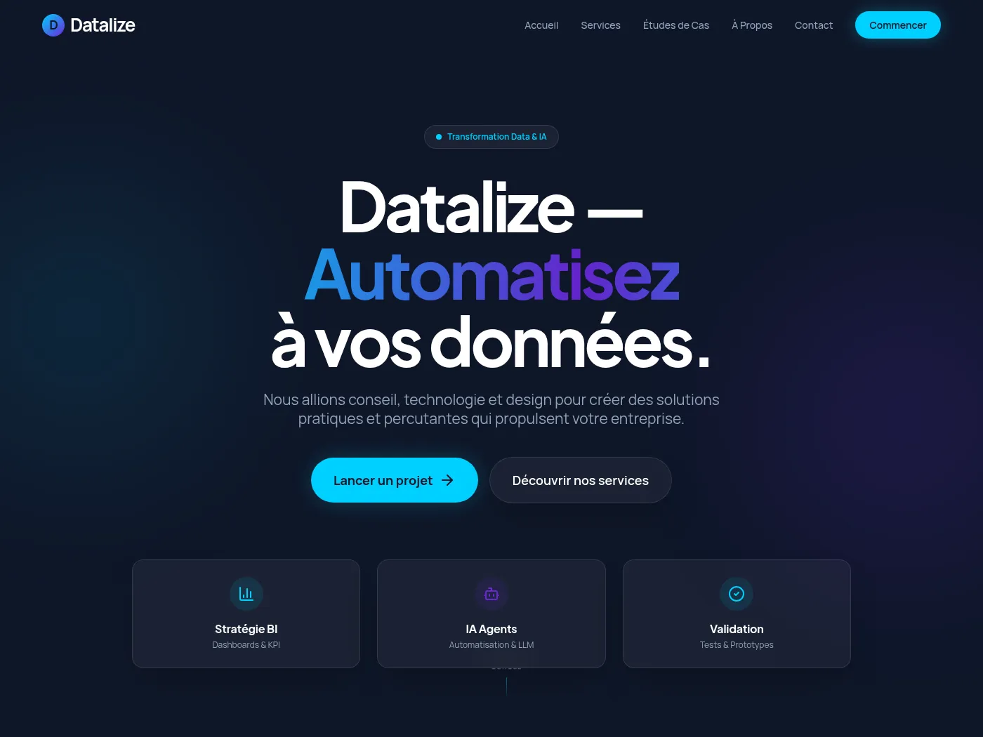 Datalize Motion Website