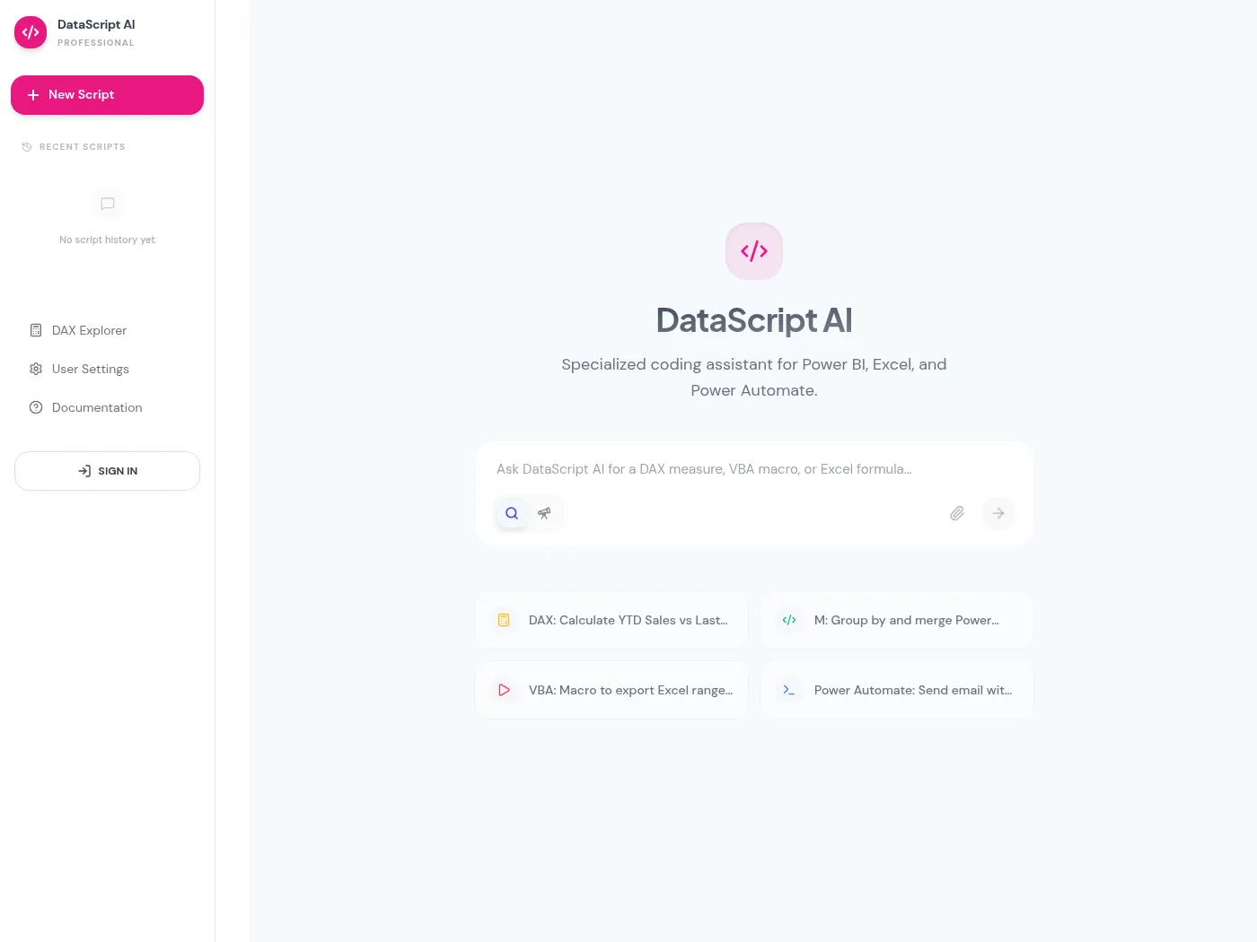 DataScript AI Assistant