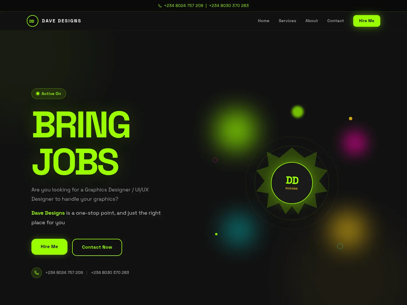 Dave Designs Website