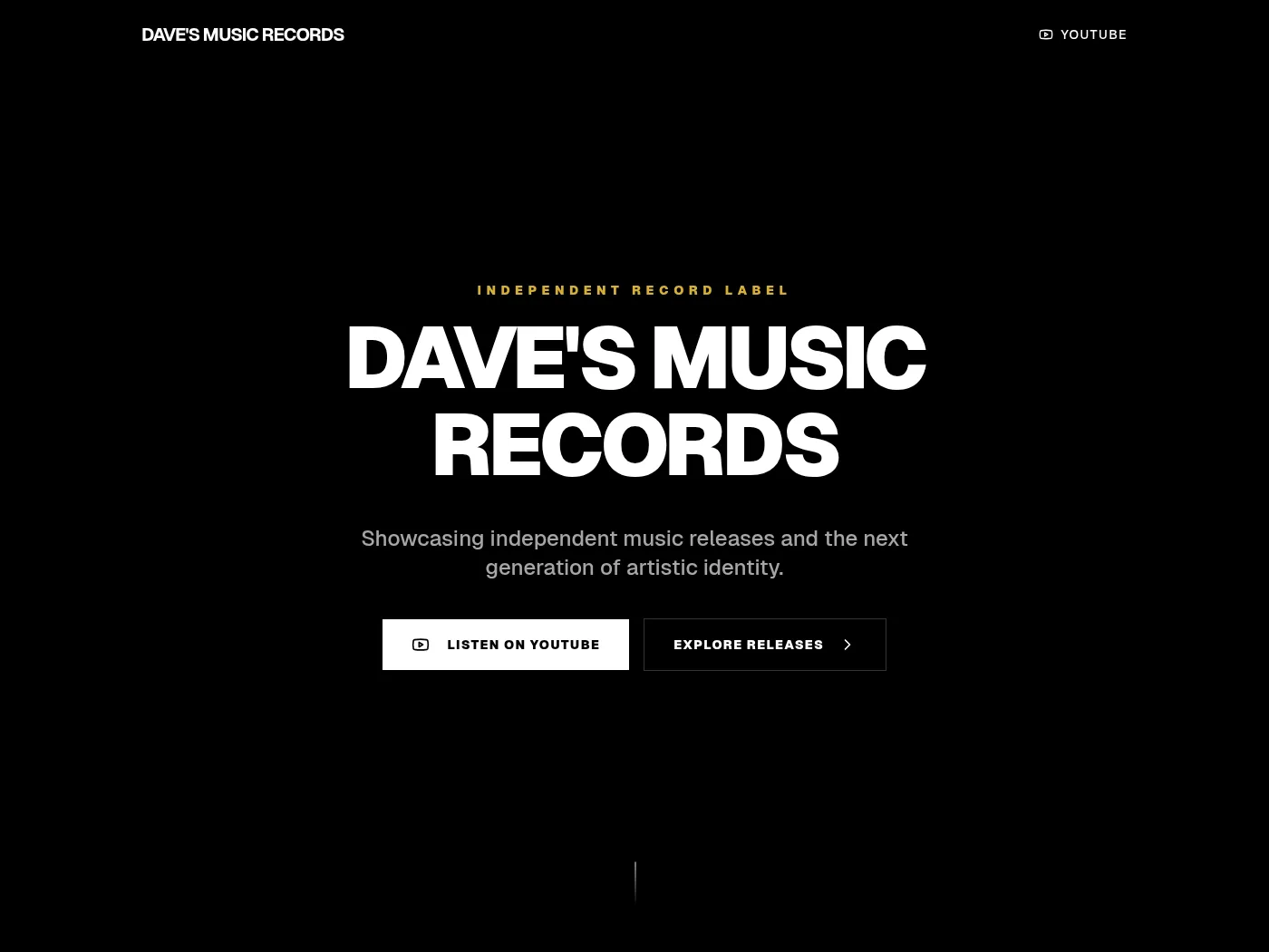 Dave's Music Label Landing