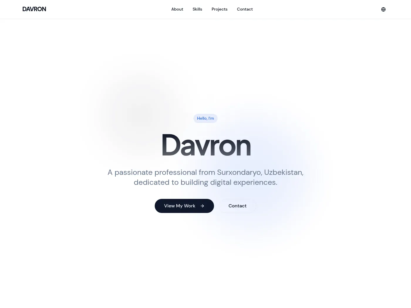 Davron Portfolio Site