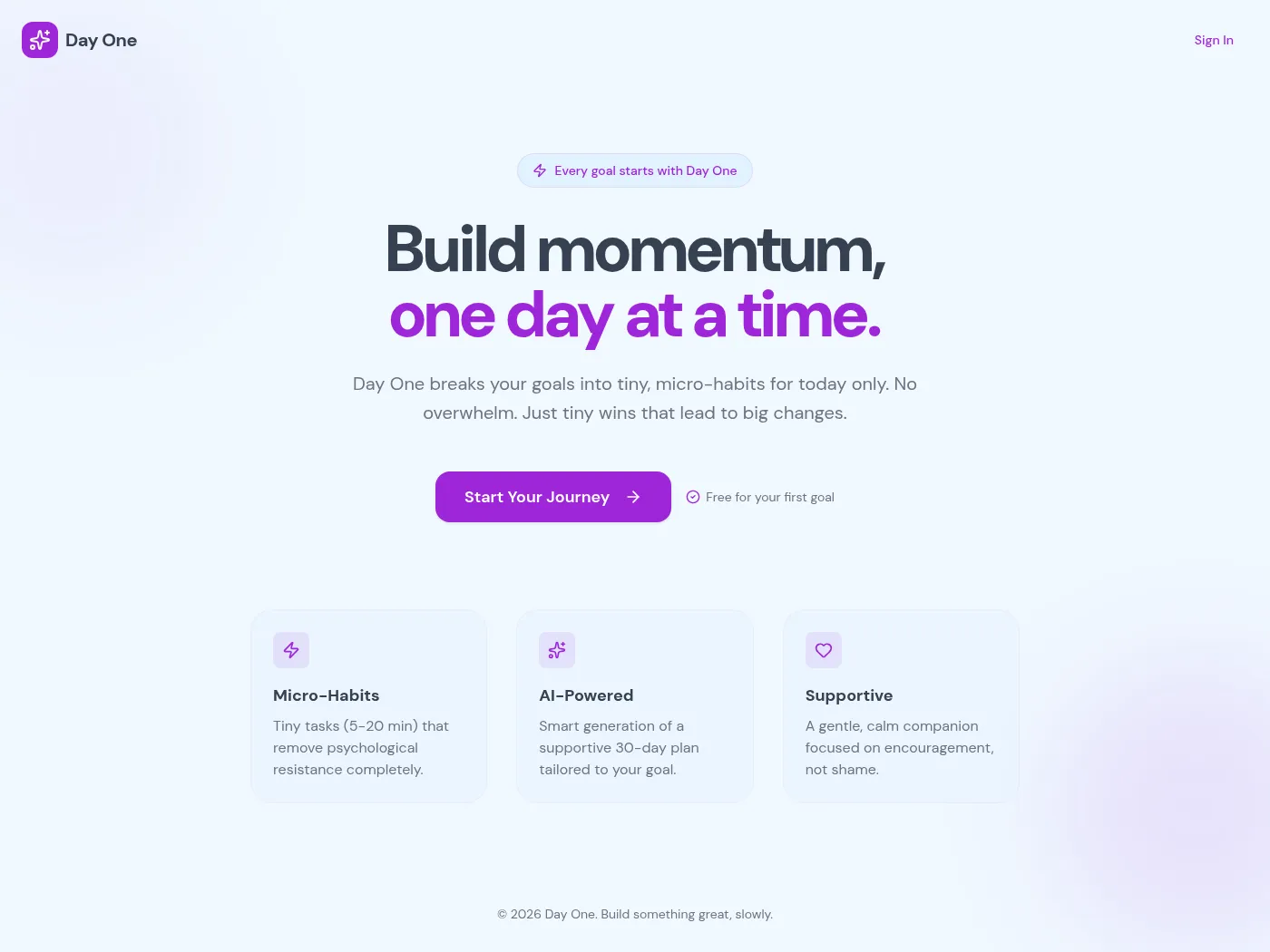 Day One Micro-Habit App