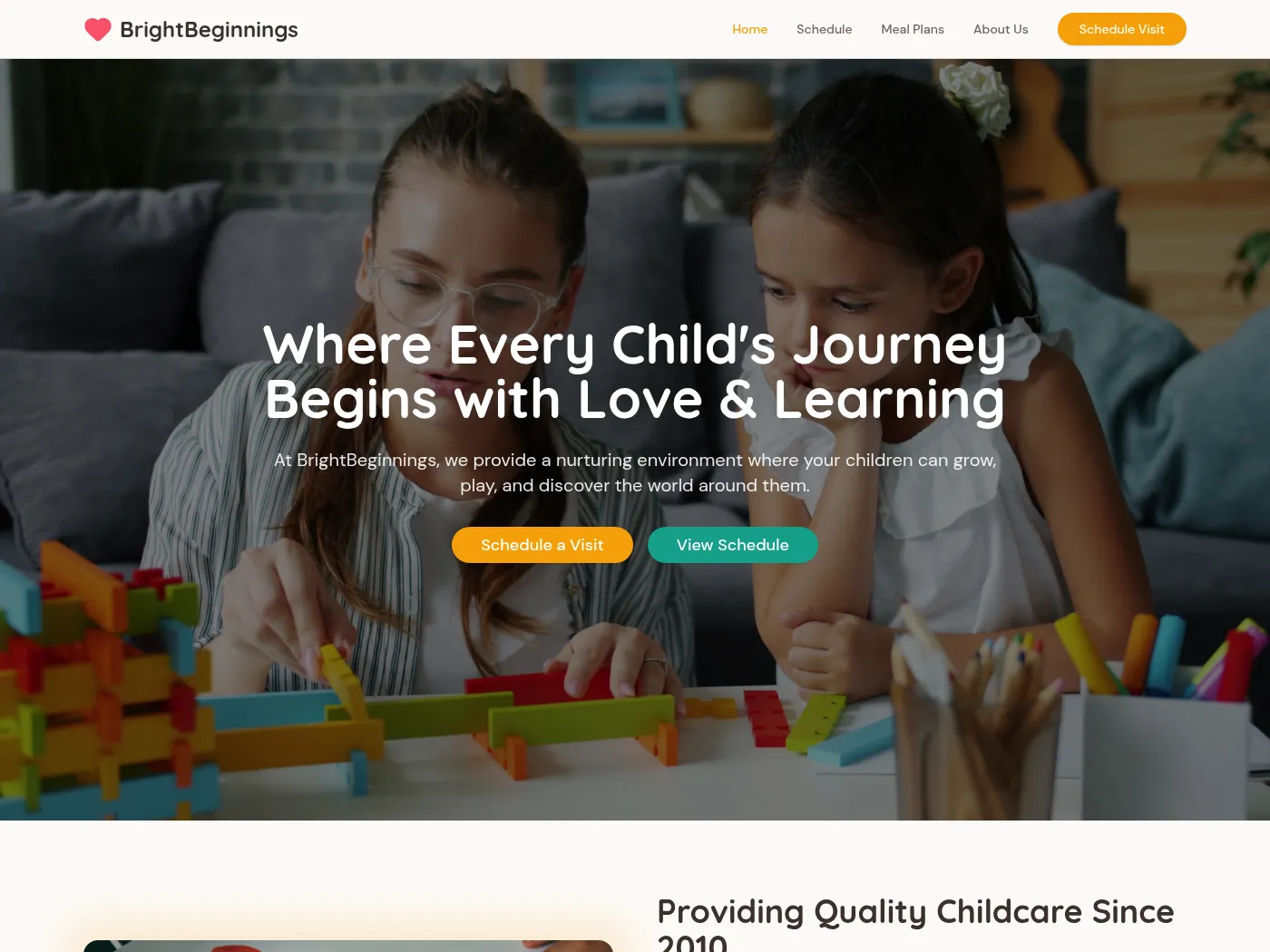 BrightBeginnings Daycare Site