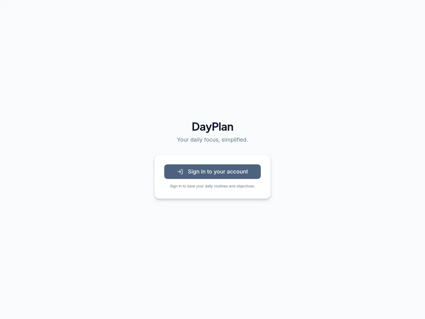 DayPlan Dashboard