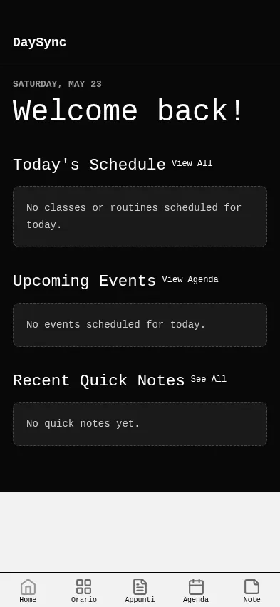 DaySync Organizer App