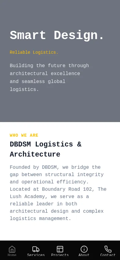 DBDSM Logistics & Architecture
