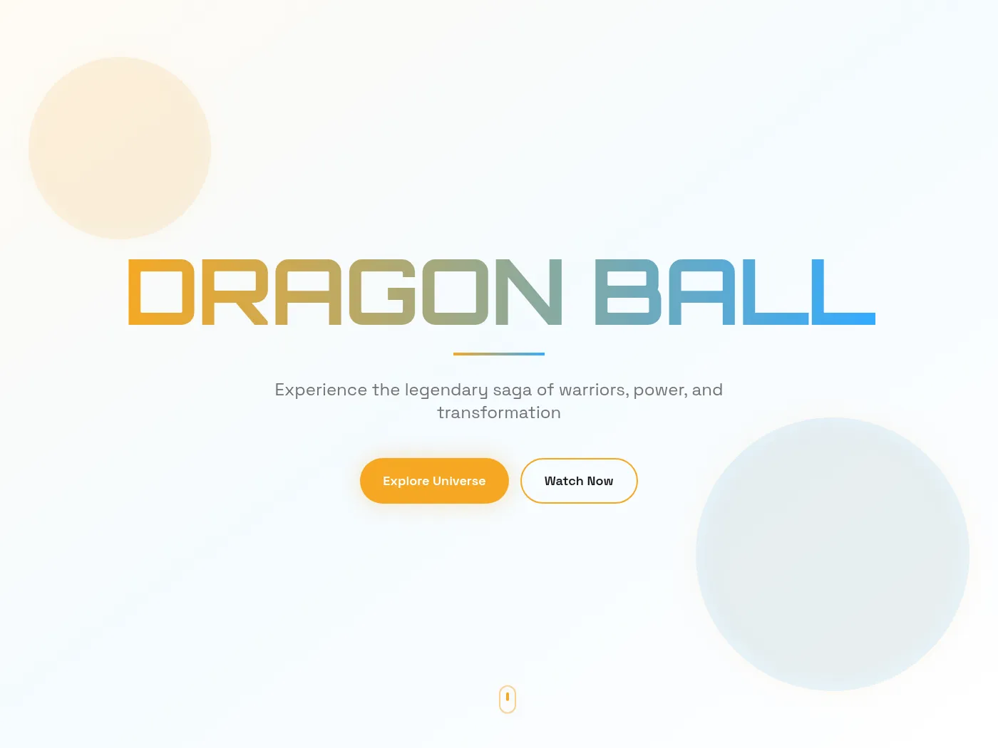 Minimalist Dragon Ball Site