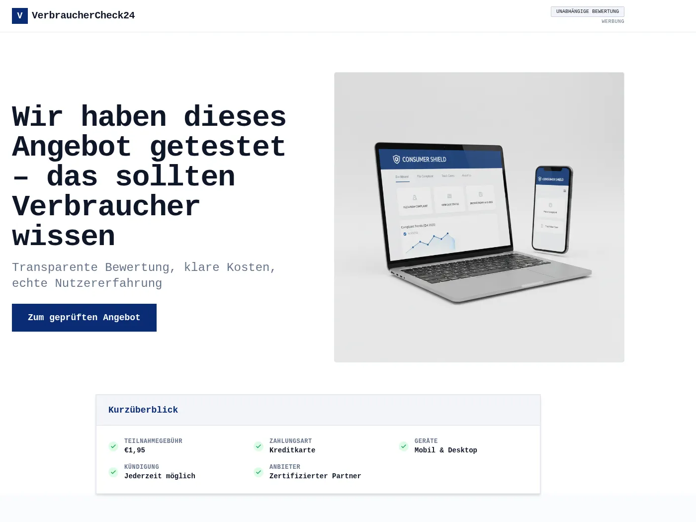 VerbraucherCheck Blueprint