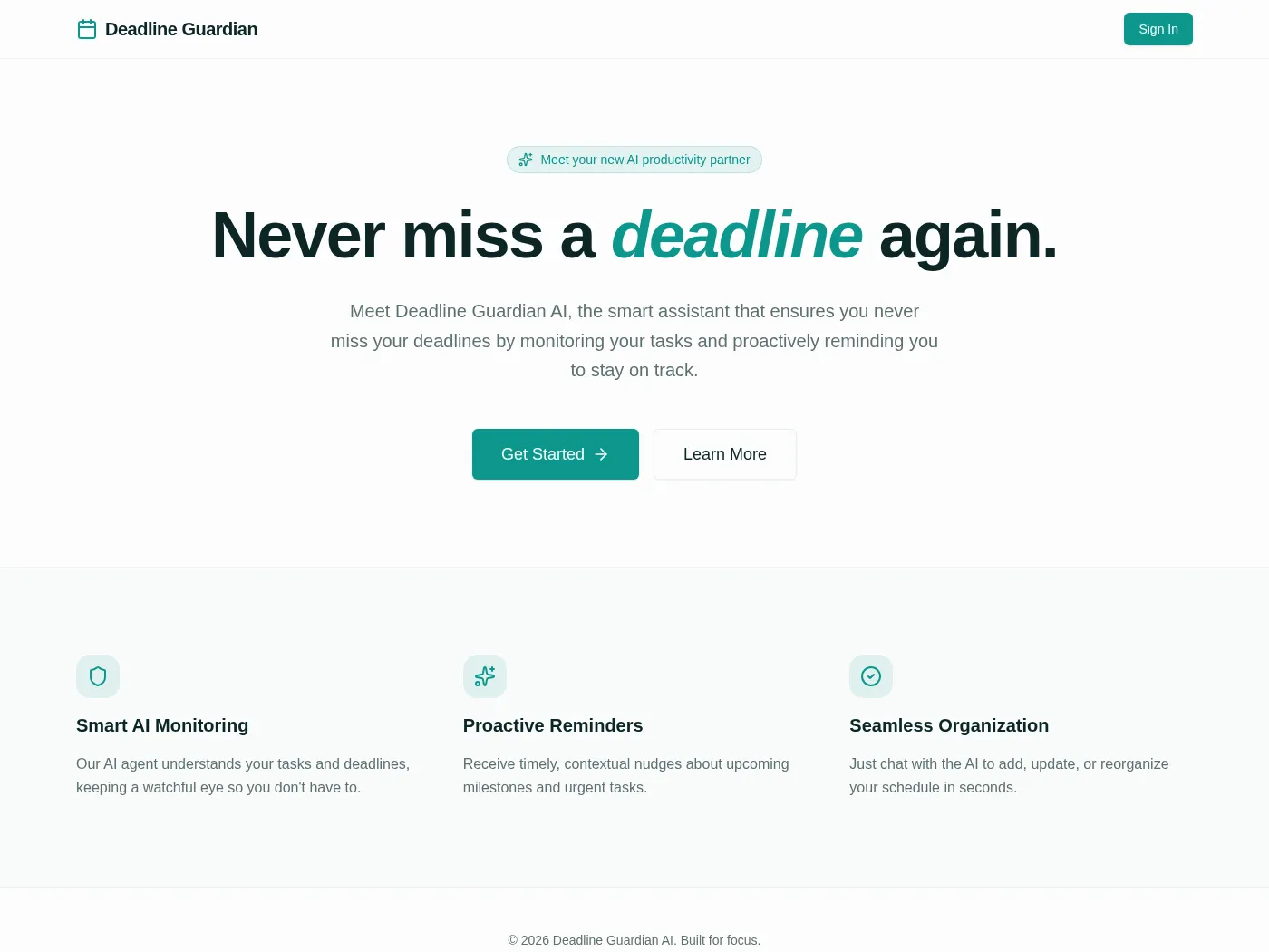Deadline Guardian AI
