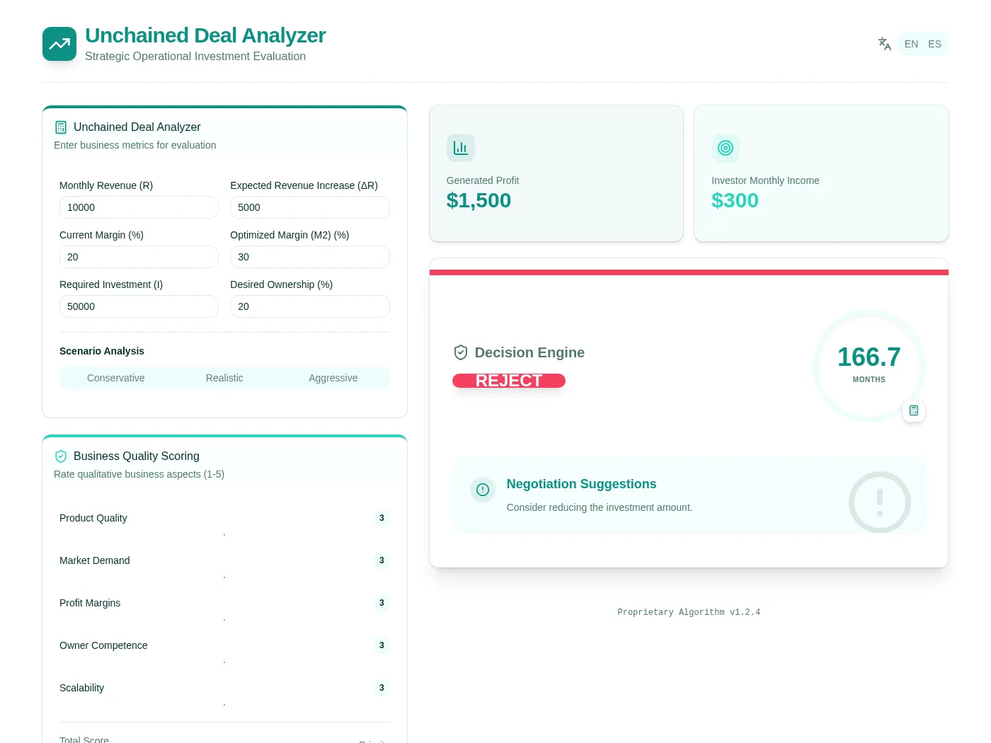 Unchained Deal Analyzer